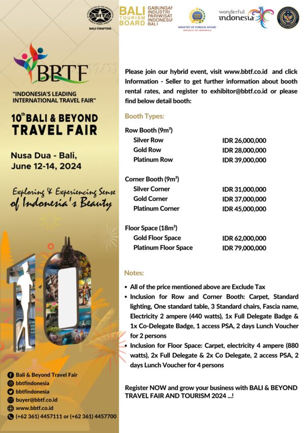 Booth Price list – BBTF
